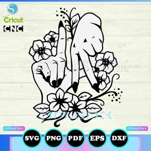 Female LA Hands Svg Png Dxf Pdf Eps, Art Los Angeles Gesture Svg, Cricut
