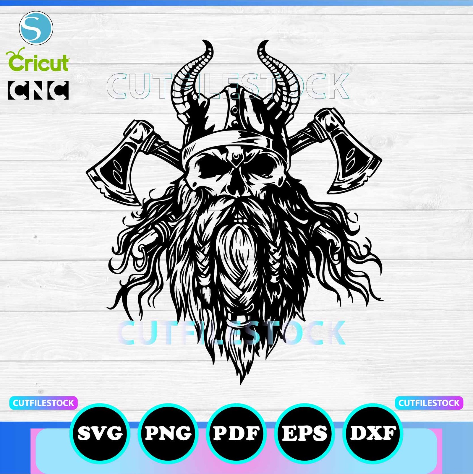 Viking Skull Svg Png Dxf, Viking Skull Face Svg, Silhouette, Cricut